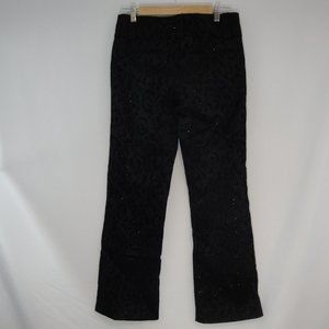 Cache | Pants & Jumpsuits | Cache Pants 6 Black Raised Velvet Animal ...
